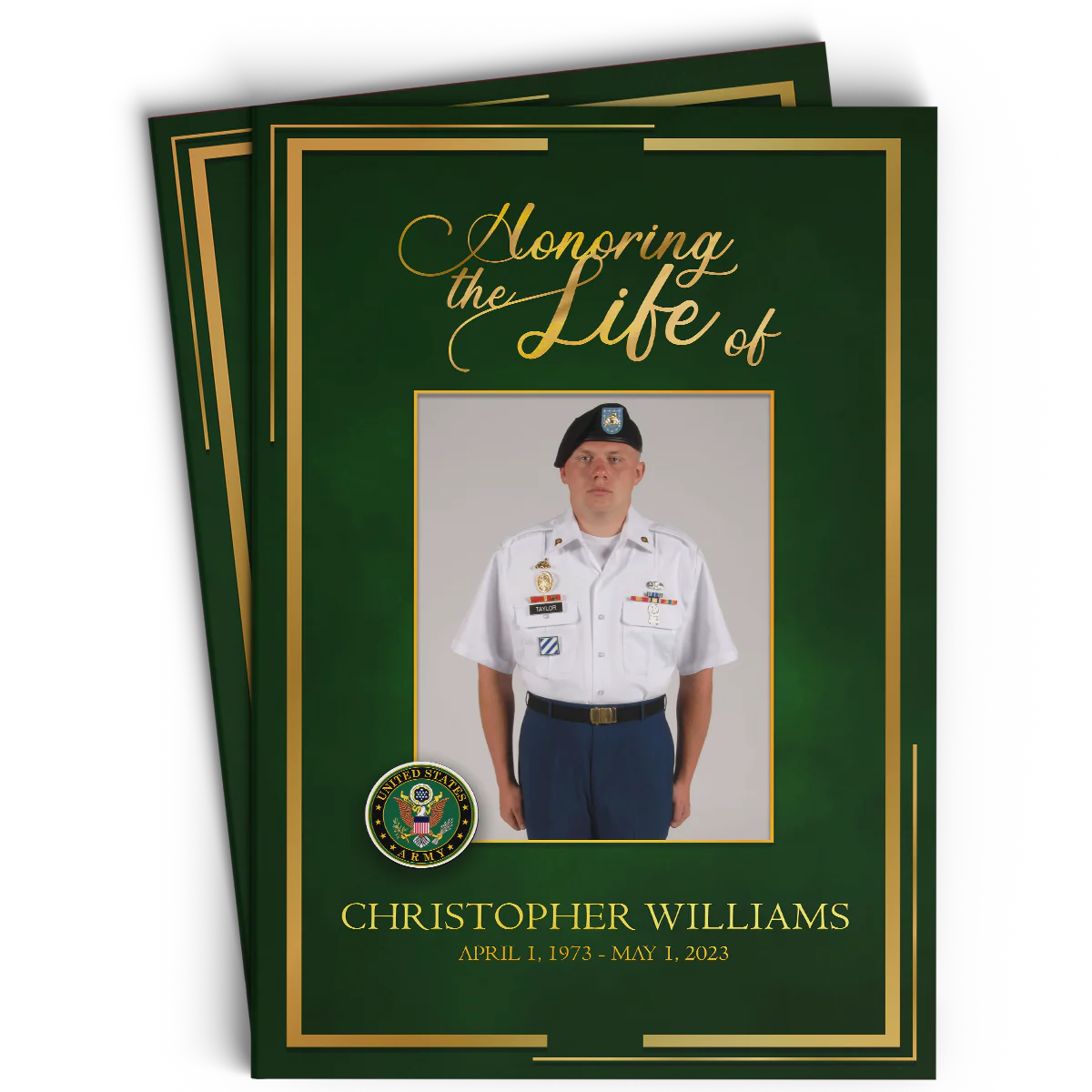 #99MP Army Memorial Program Design — 25M Printing